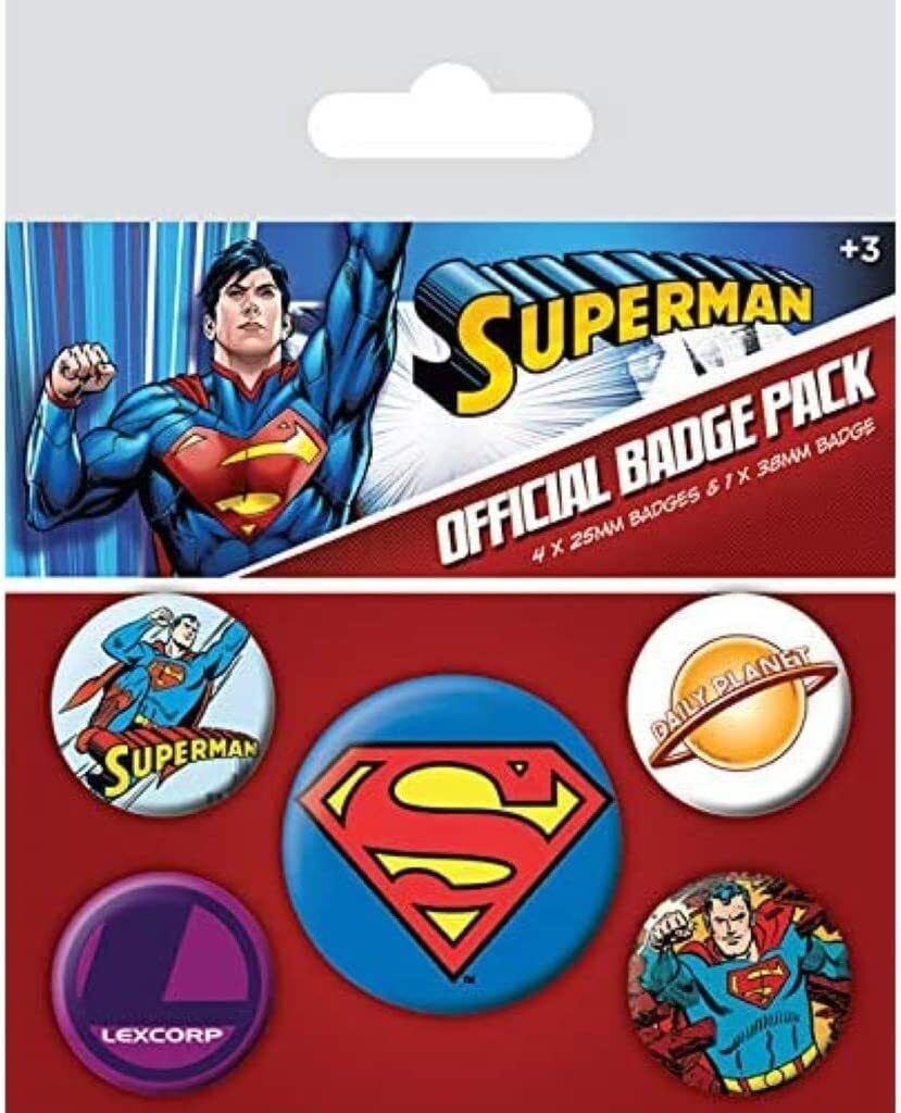 SUPERMAN OFFICIAL BADGE PACK - The Gift Wholesaler