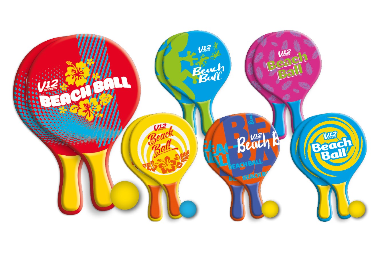 V12 WOODEN PADDLE BAT SET - The Gift Wholesaler