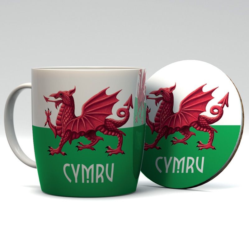 Welsh Mug & Coaster Set - The Gift Wholesaler