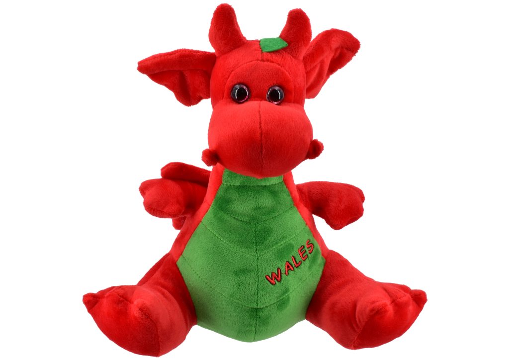 WALES PLUSH DRAGON 27CM - The Gift Wholesaler