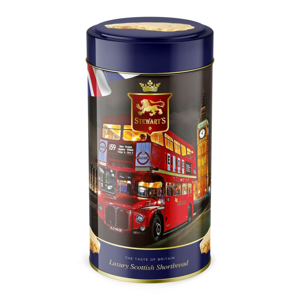 150g SHORTBREAD TUBE LONDON BUS - The Gift Wholesaler
